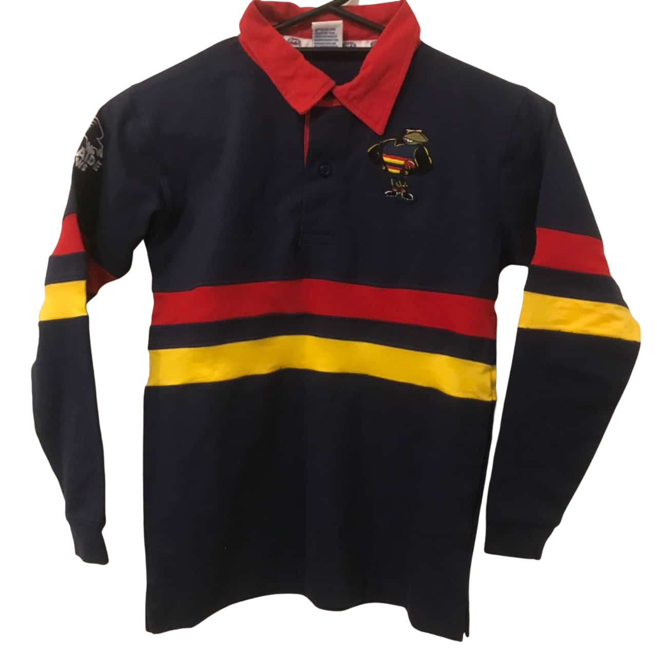 Adelaide Crows Kids AFL Long Sleeve Polo Shirt “ Claude ‘Curls’ Crow ...