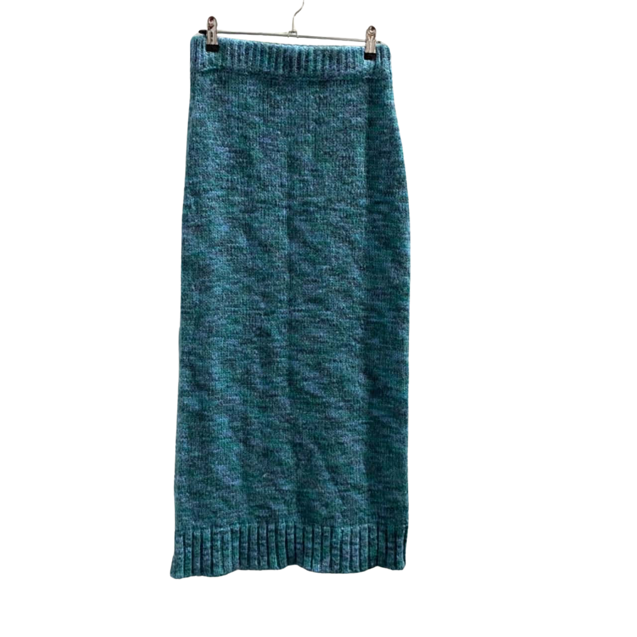 Steele Womens Size S Midi Blue / Teal Knit Skirt