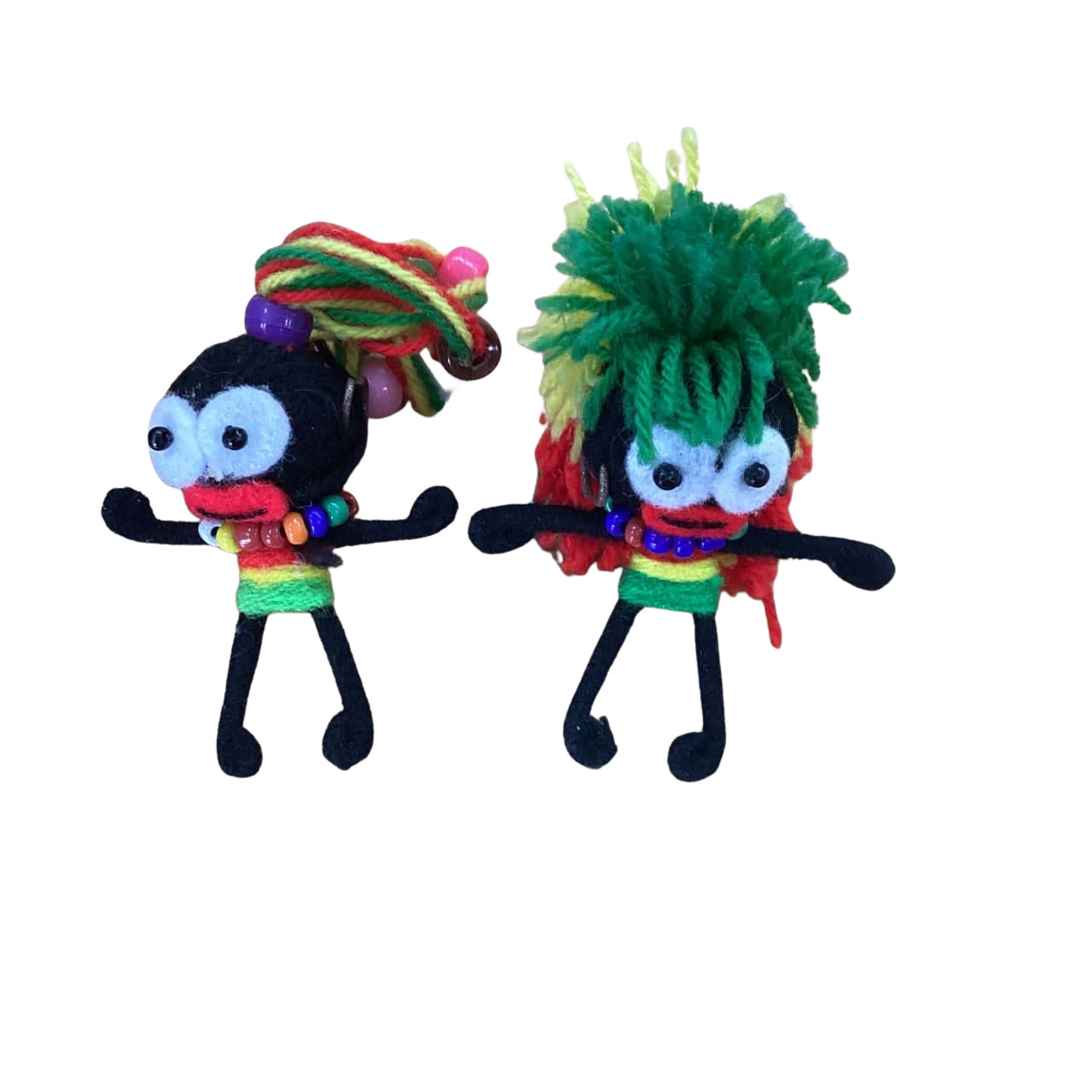 Lot of 2 Miniature Wool Voodoo Dolls