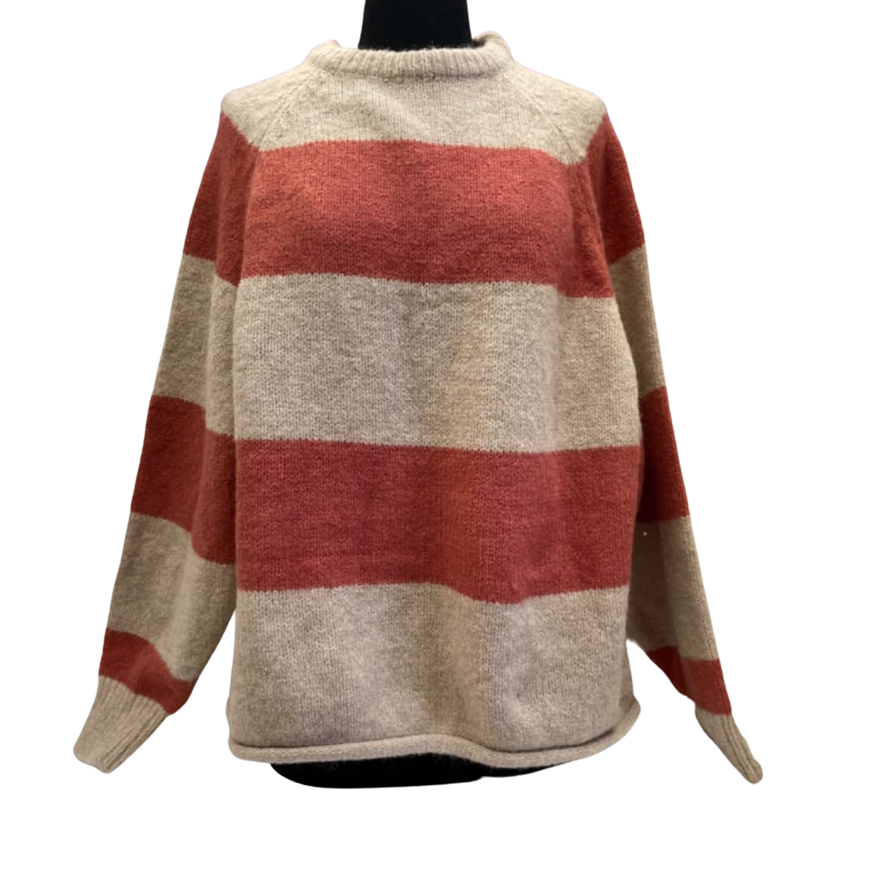 Feather and Noise Size M Jumper. Rust and Beige (s)