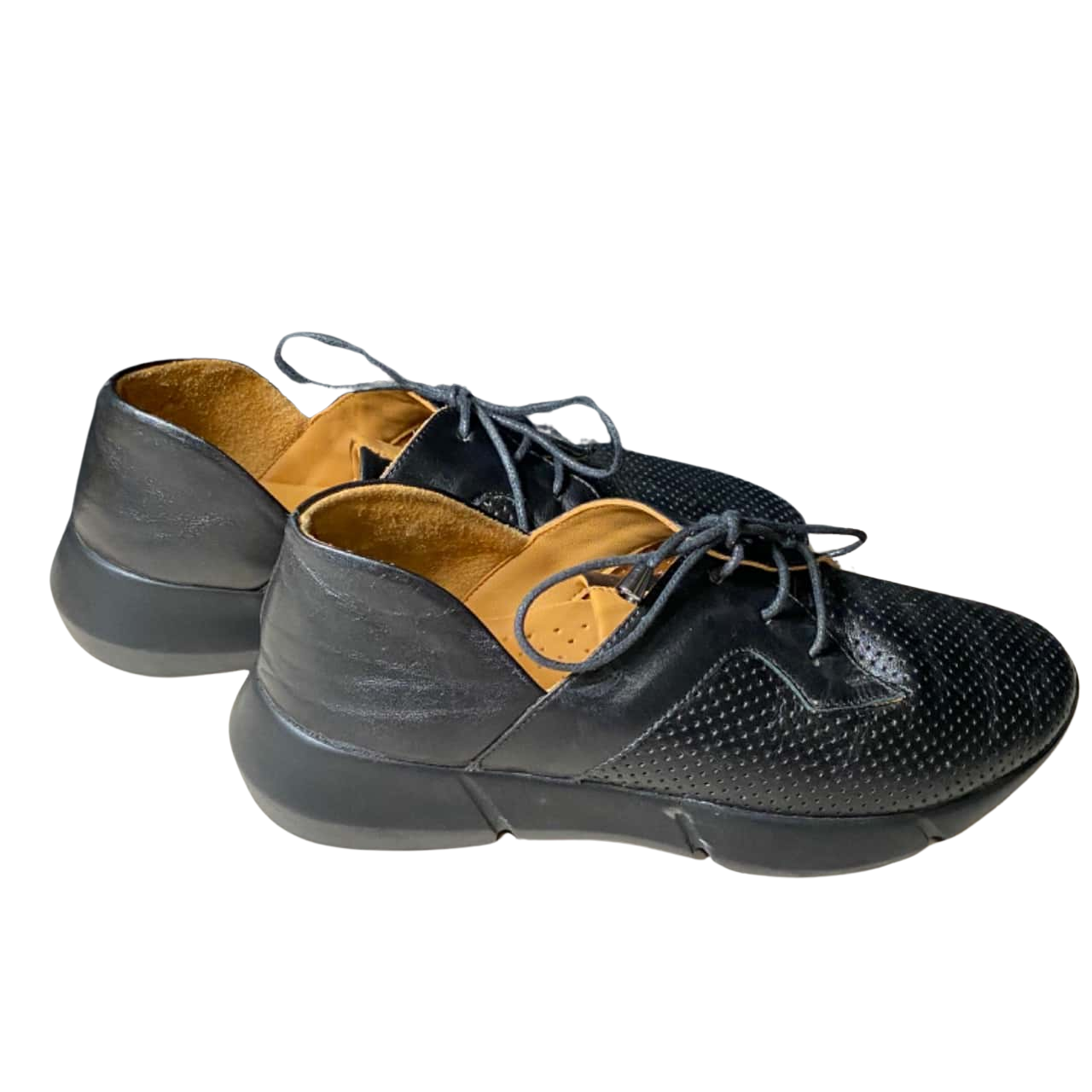 Elska Black Leather Shoes Size 35