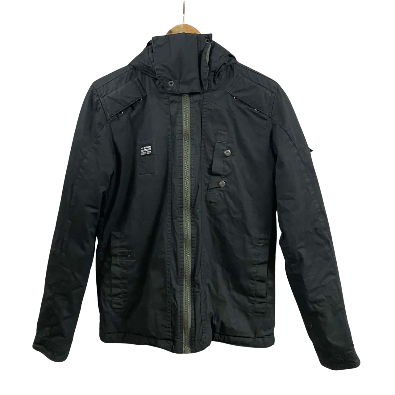G-Star Raw Mens Size M Winter Jacket Black/Green