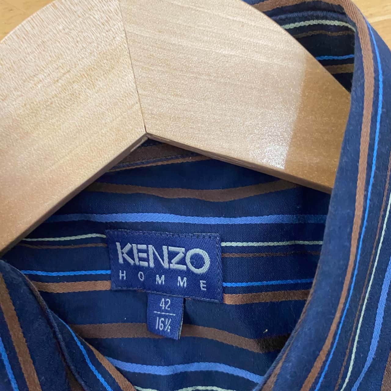 2 x Mens Size 42 / M Business Shirt Blue / Maroon / Pinstriped