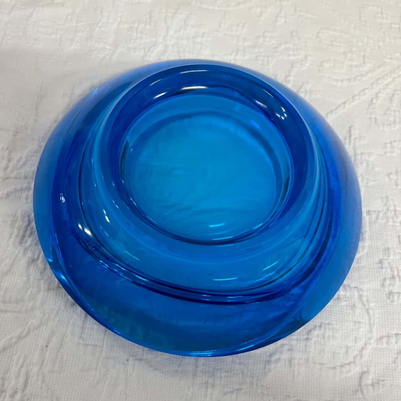 Vintage cobalt blue Glass Dish-16cm diametre(s) - Used Very Good ...