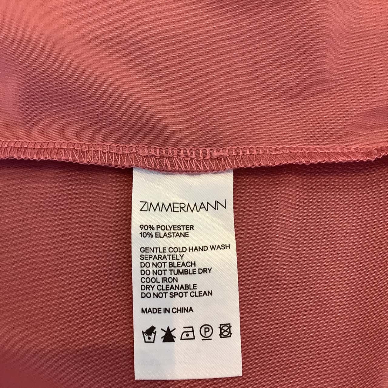 Zimmermann Womens Size 12-14, Label Size 3 Cami Slip Dress Salmon(s)