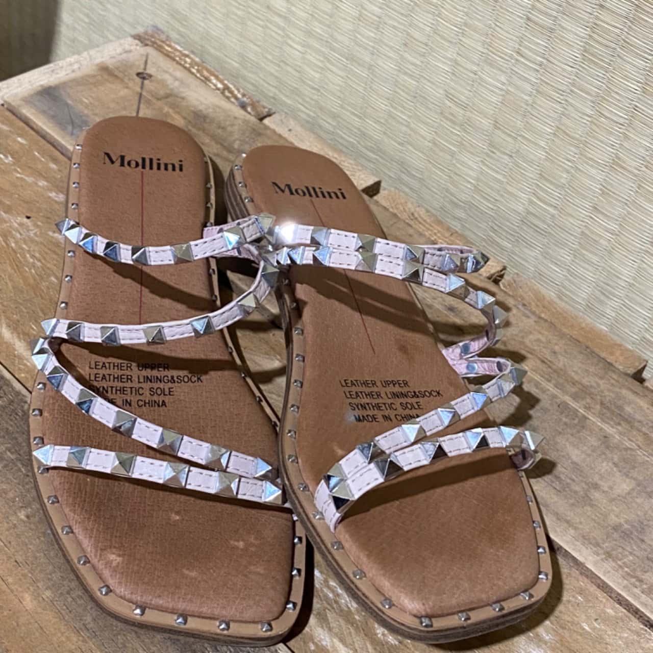 Mollini Womens Size 38 Beige sandals (s)