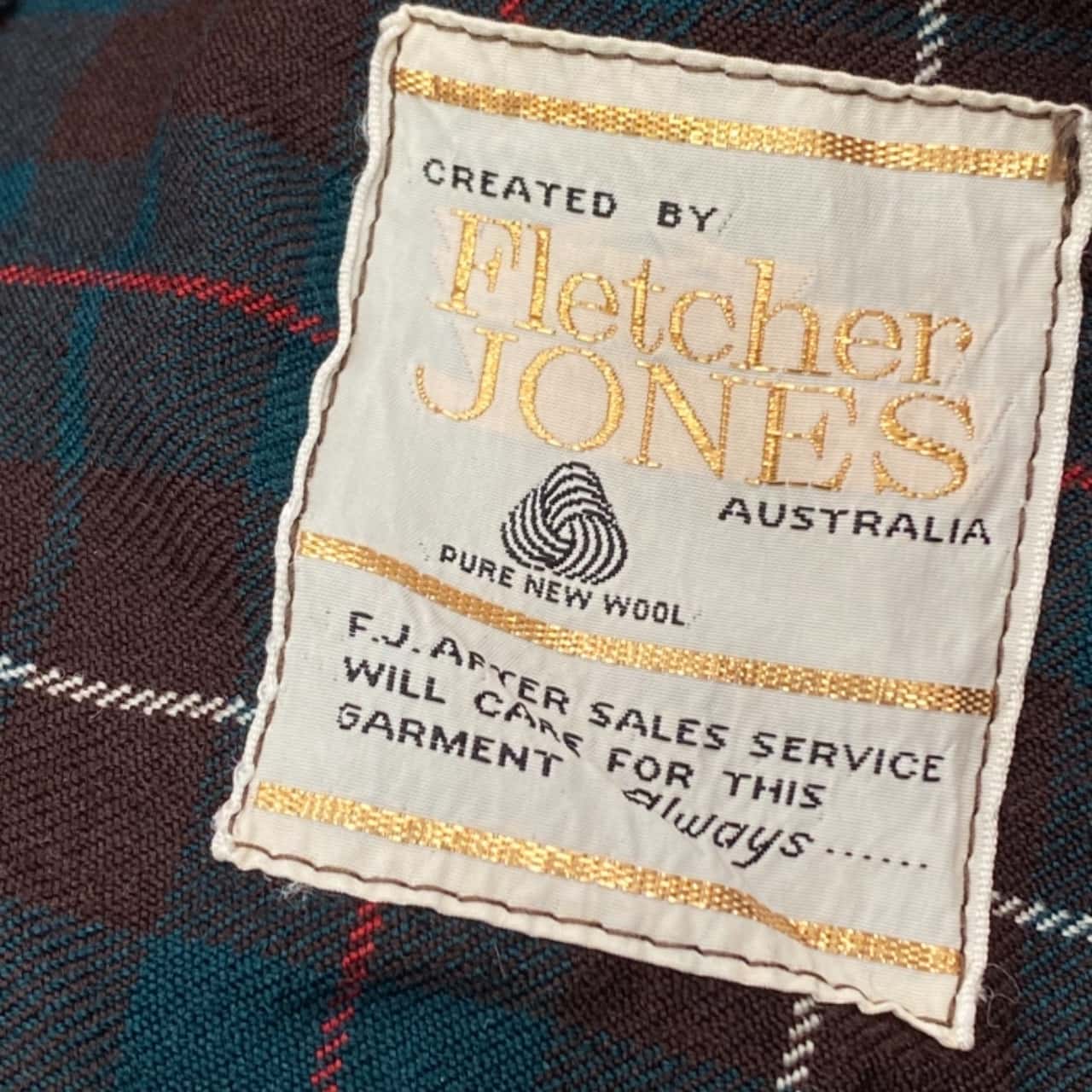 Vintage Retro 100% Wool Womens Green and Brown Fletcher Jones Wrap ...