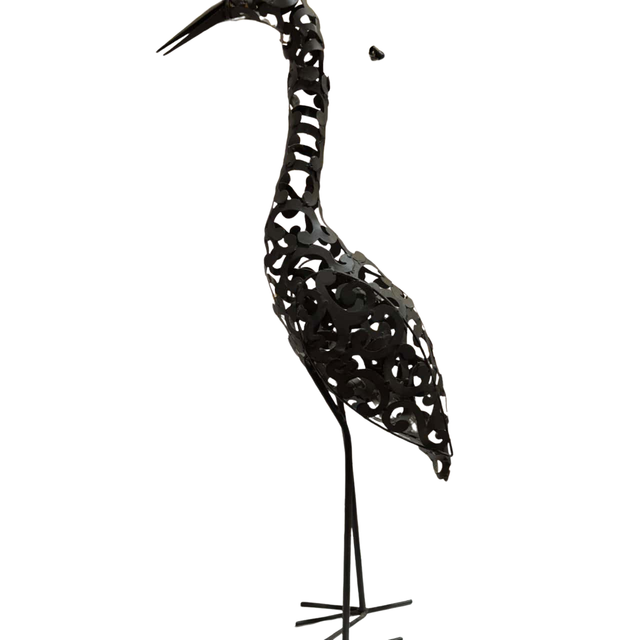Heron Metal Garden Twisted Statue Large Ornament Sculpture Yard Art ...