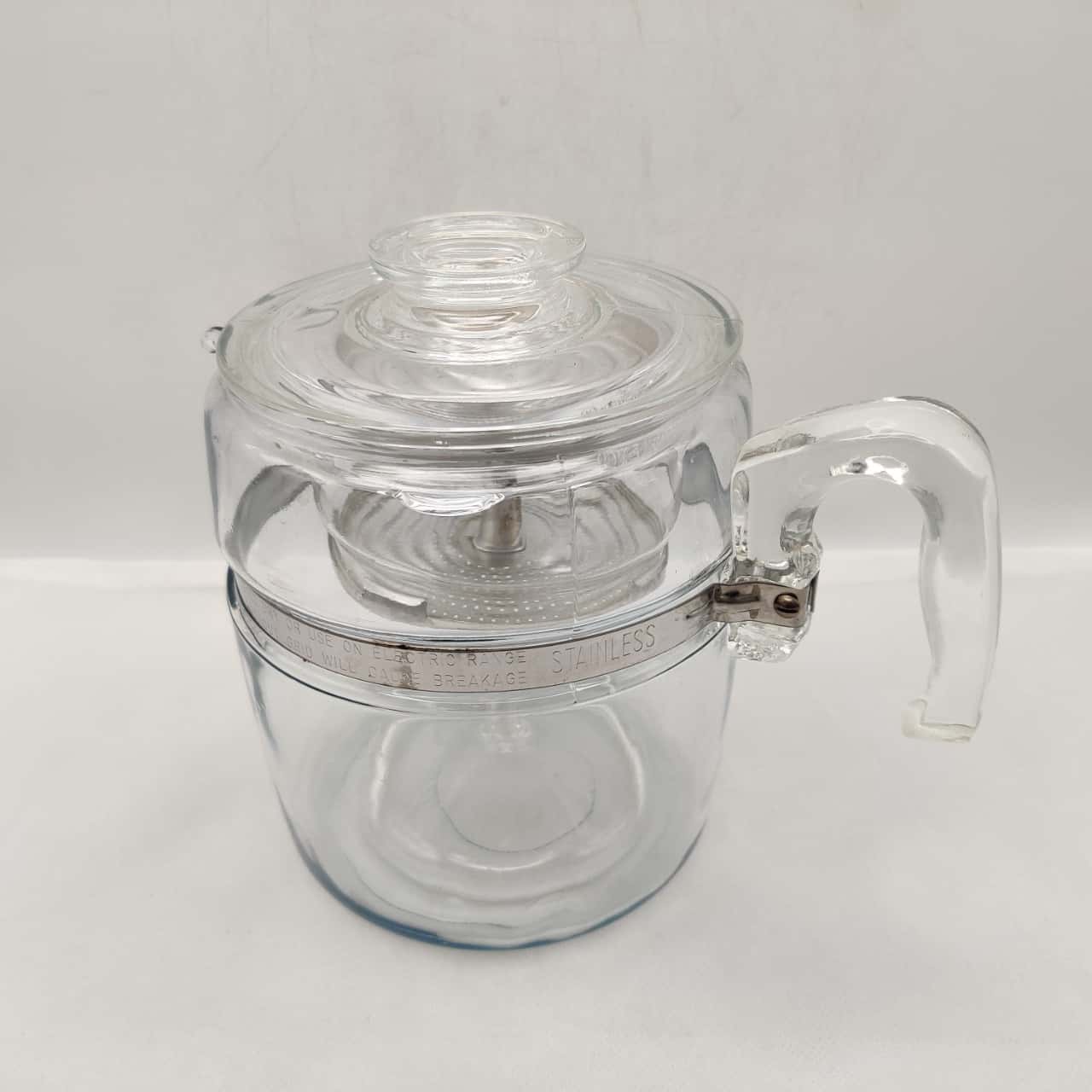 Vintage Pyrex Coffee Pot #1 Percolator 9 Cup USA 50s Flameware VGC