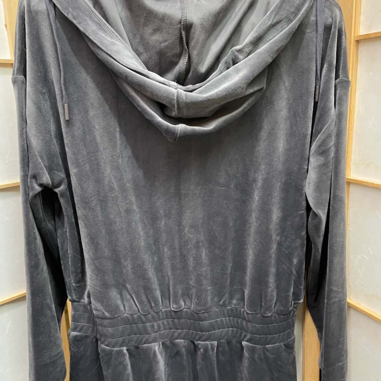 REDUCED Decjuba Womens Size S D-Luxe Velour, Hooded Jumpsuit Grey ...