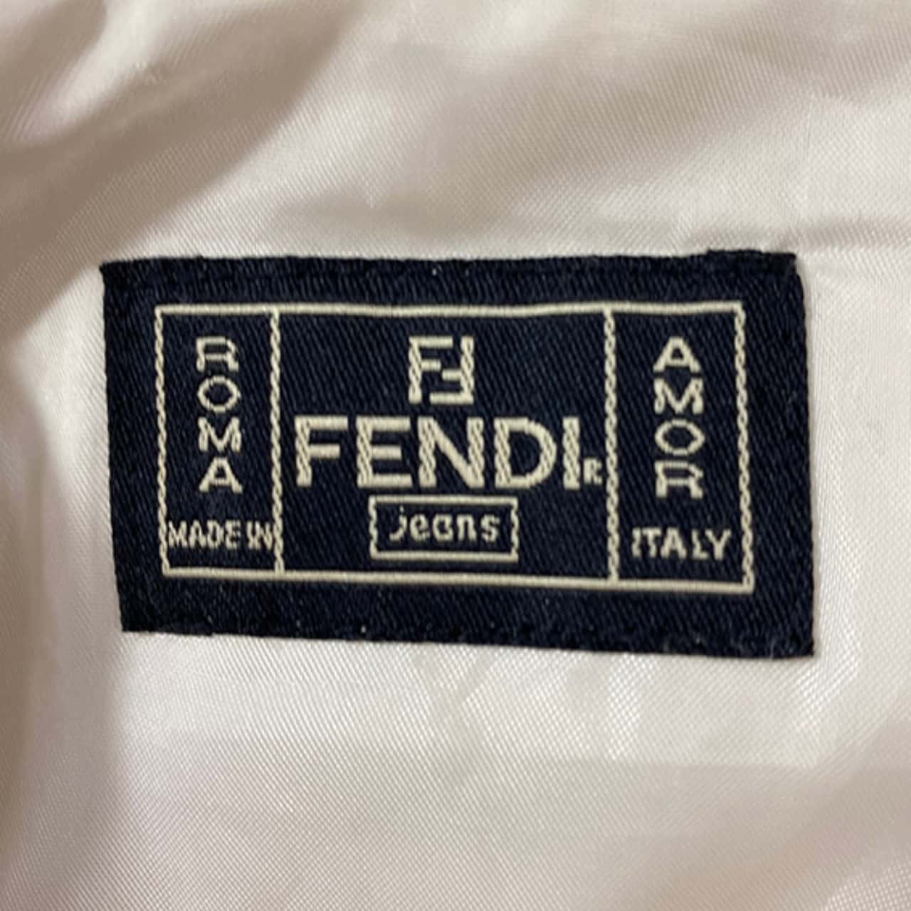 F endi Jeans 1980s-90s retro hooded zip front jacket(s)