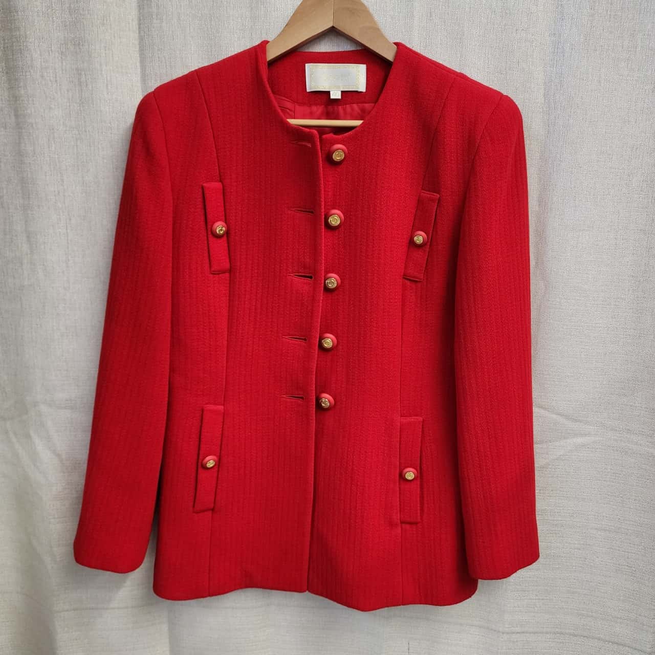 Griszini Womens Size 40 Button Up Red Jacket(s)