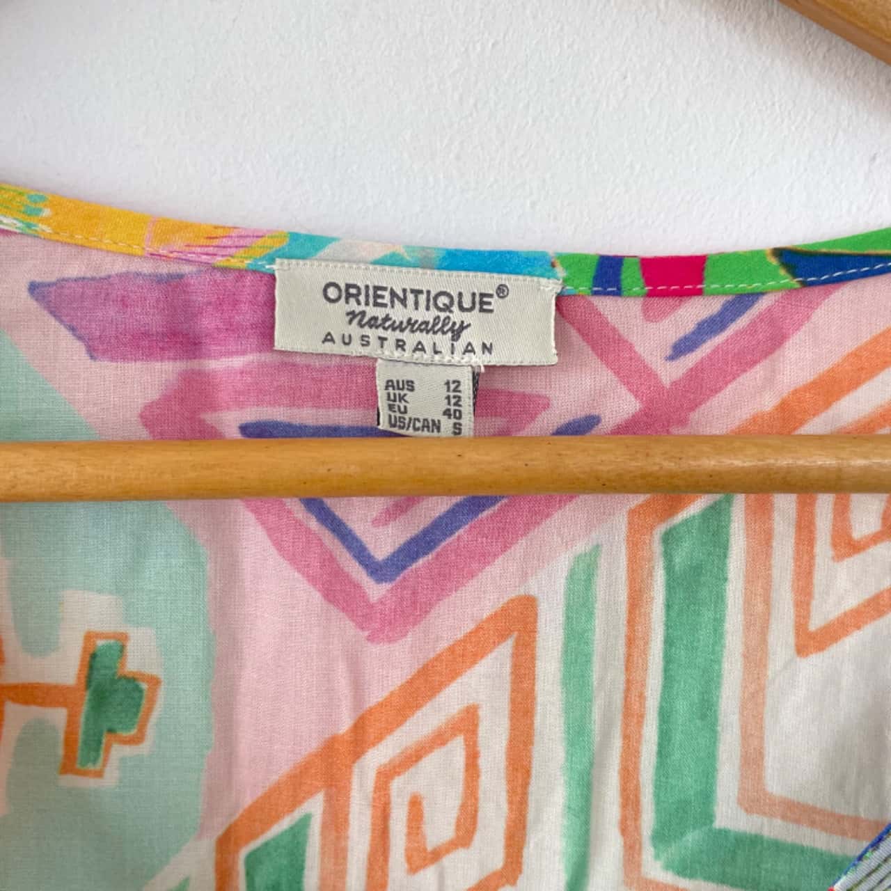 Orientique Colourful Pattern Mini Dress Size 12 / L (s)