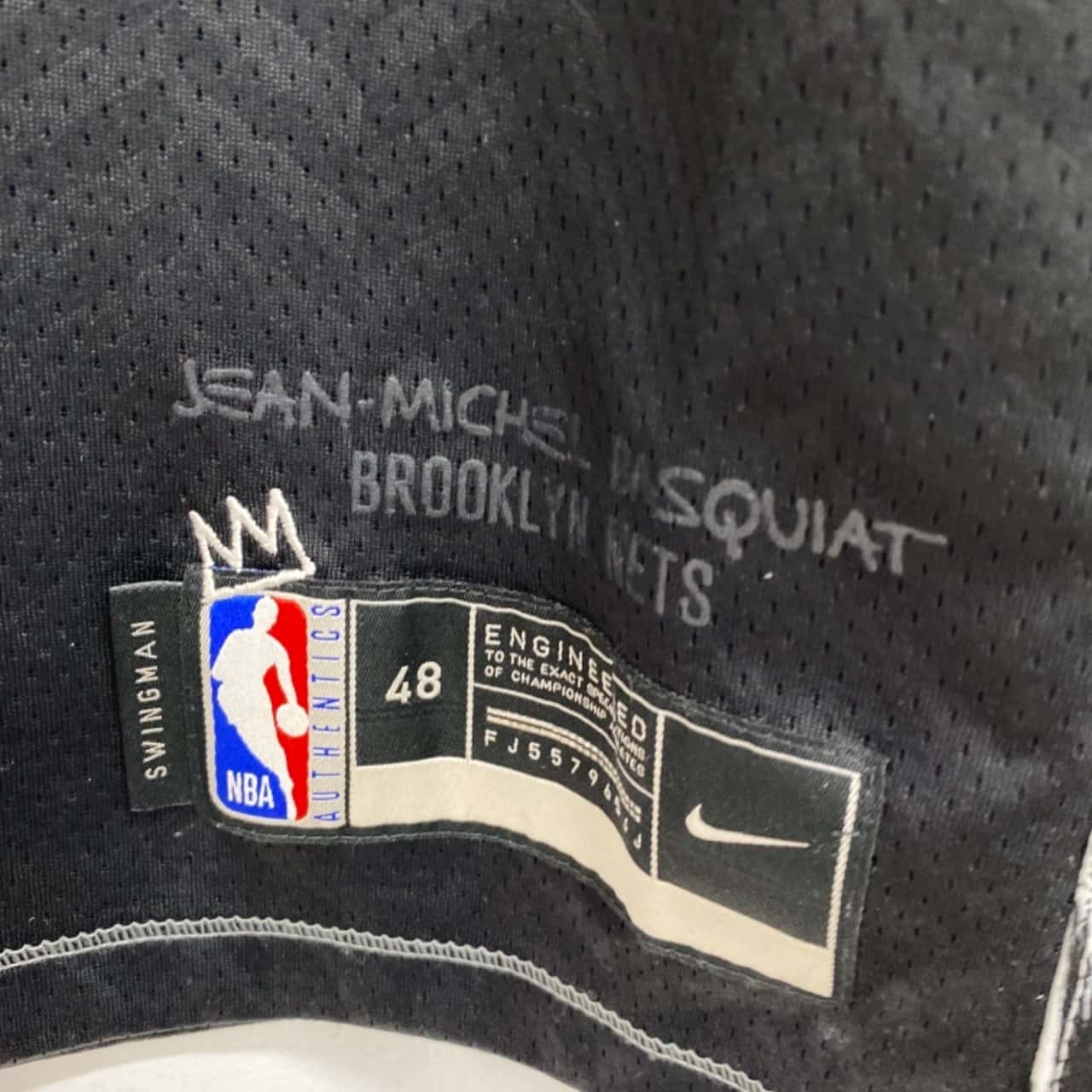 NBA Nike Bklyn Nets Durant Num 7 Unisex Size L Black Guernsey(s)