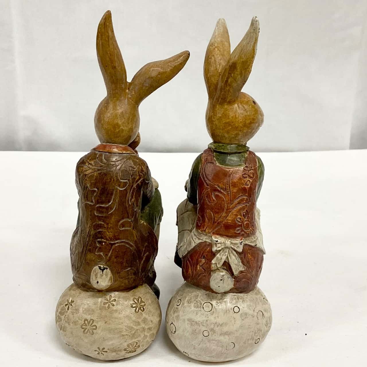 Wooden Pondering Rabbits 21cm Tall (s)