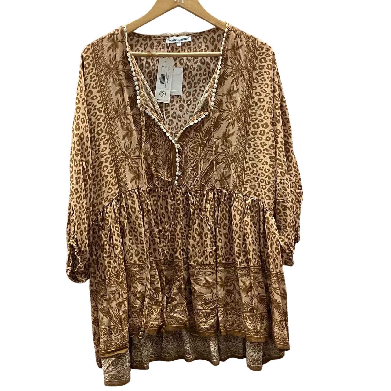 BNWT Vine Apparel leopard skin design Top Size 10(s)