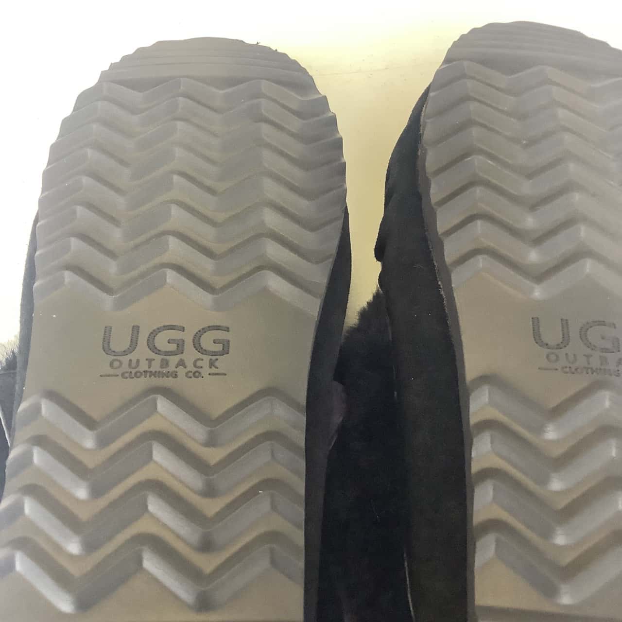 UGG Outback Unisex Size W11, M10 Sheepskin / Suede Shoes Black(s)