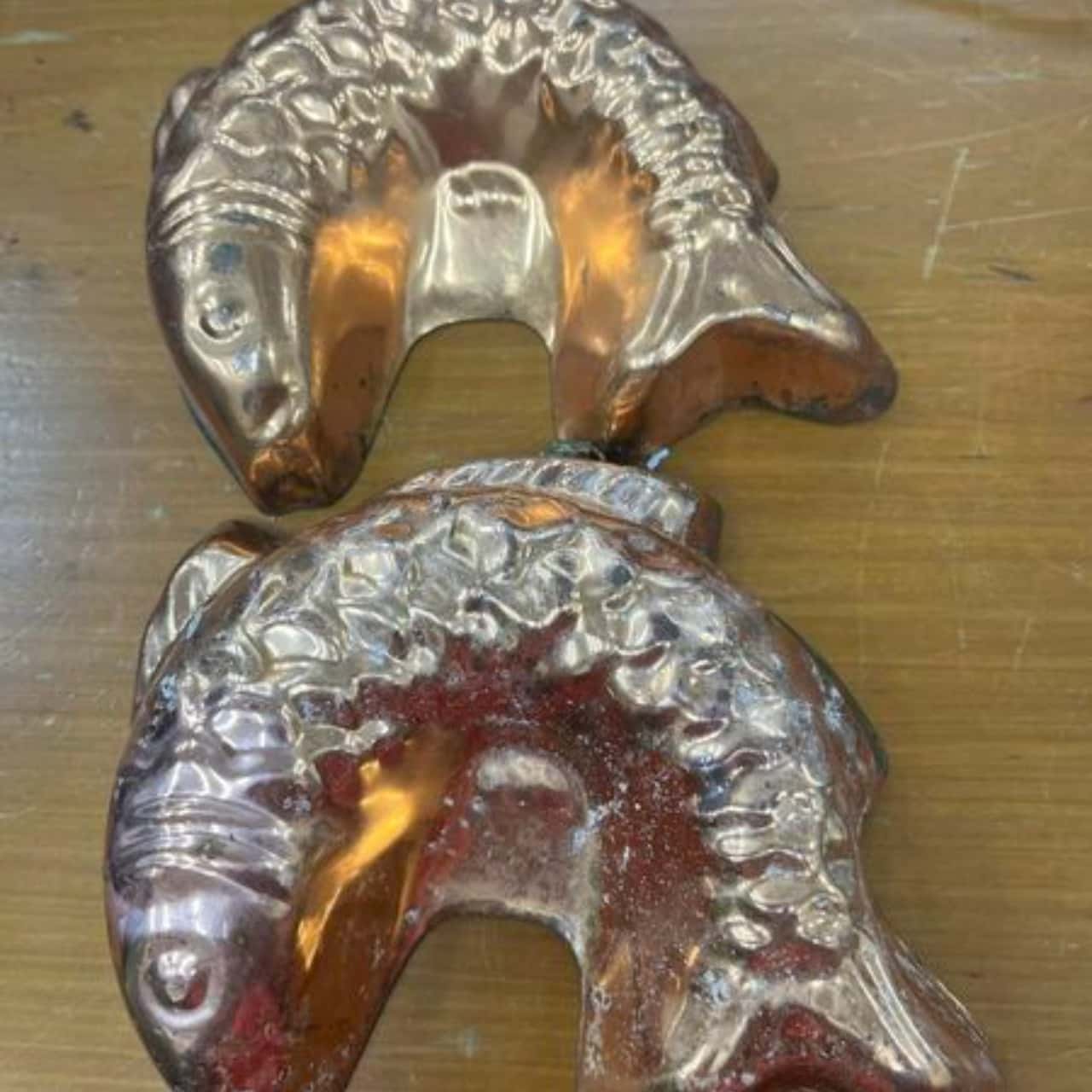 Vintage Copper Fish Moulds x 2(s)