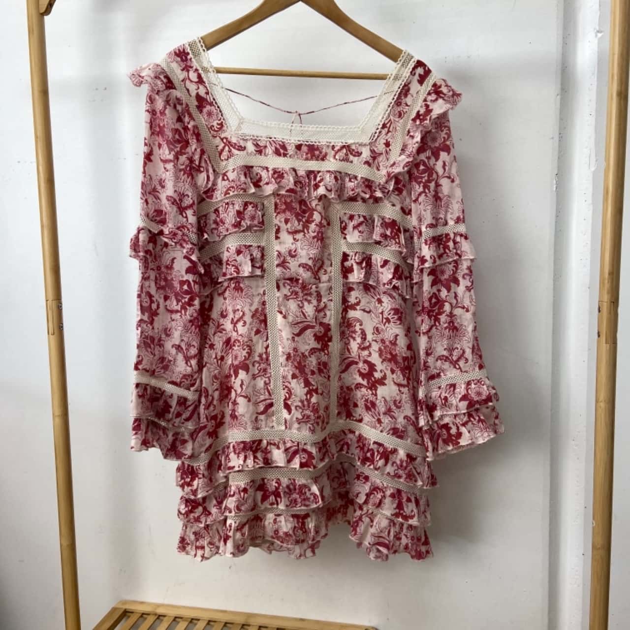 Stevie May Size L British India Mini Dress Floral / Red / White (s)