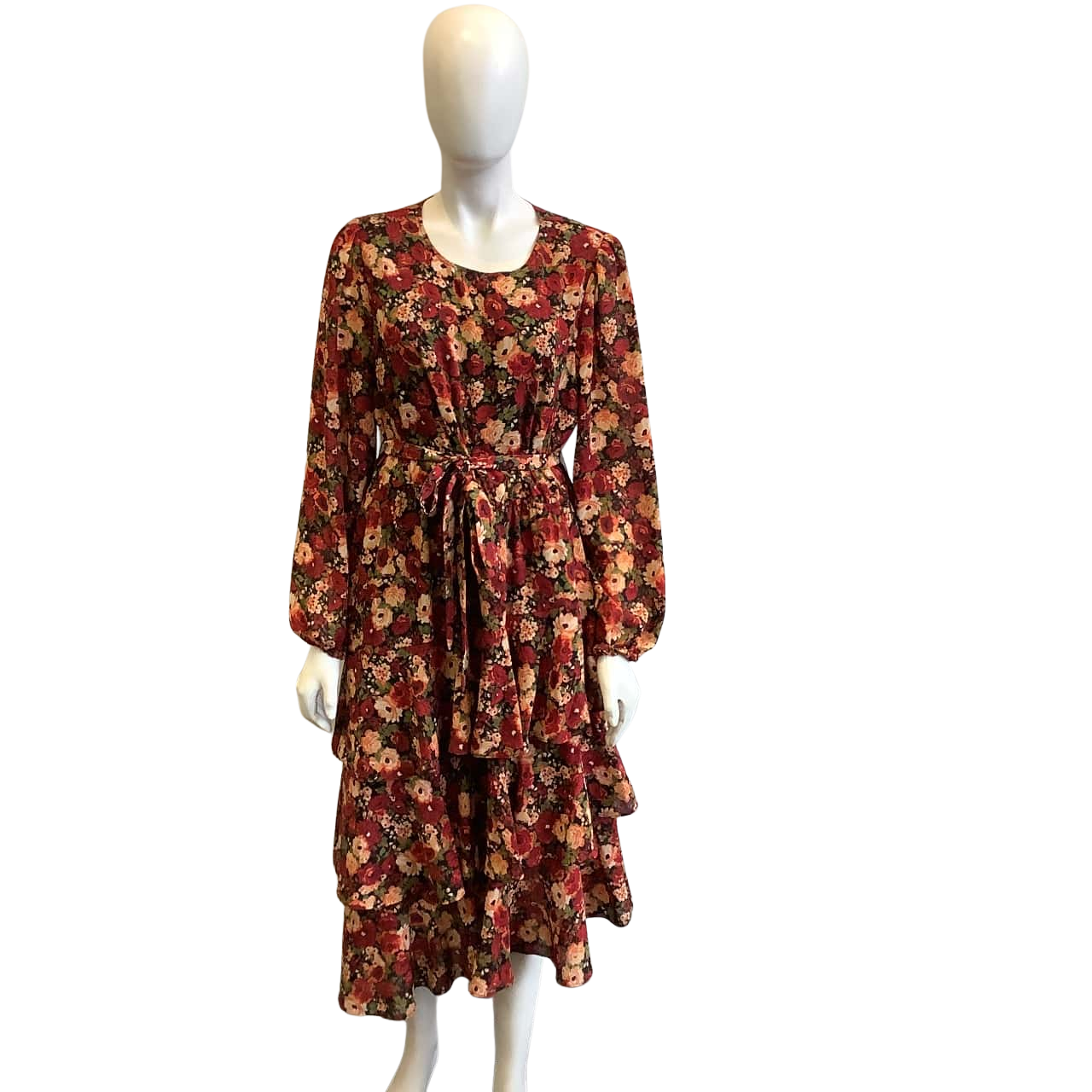 Tokito Women's Size 16 Long Sleeved Tiered Dress Floral (s)