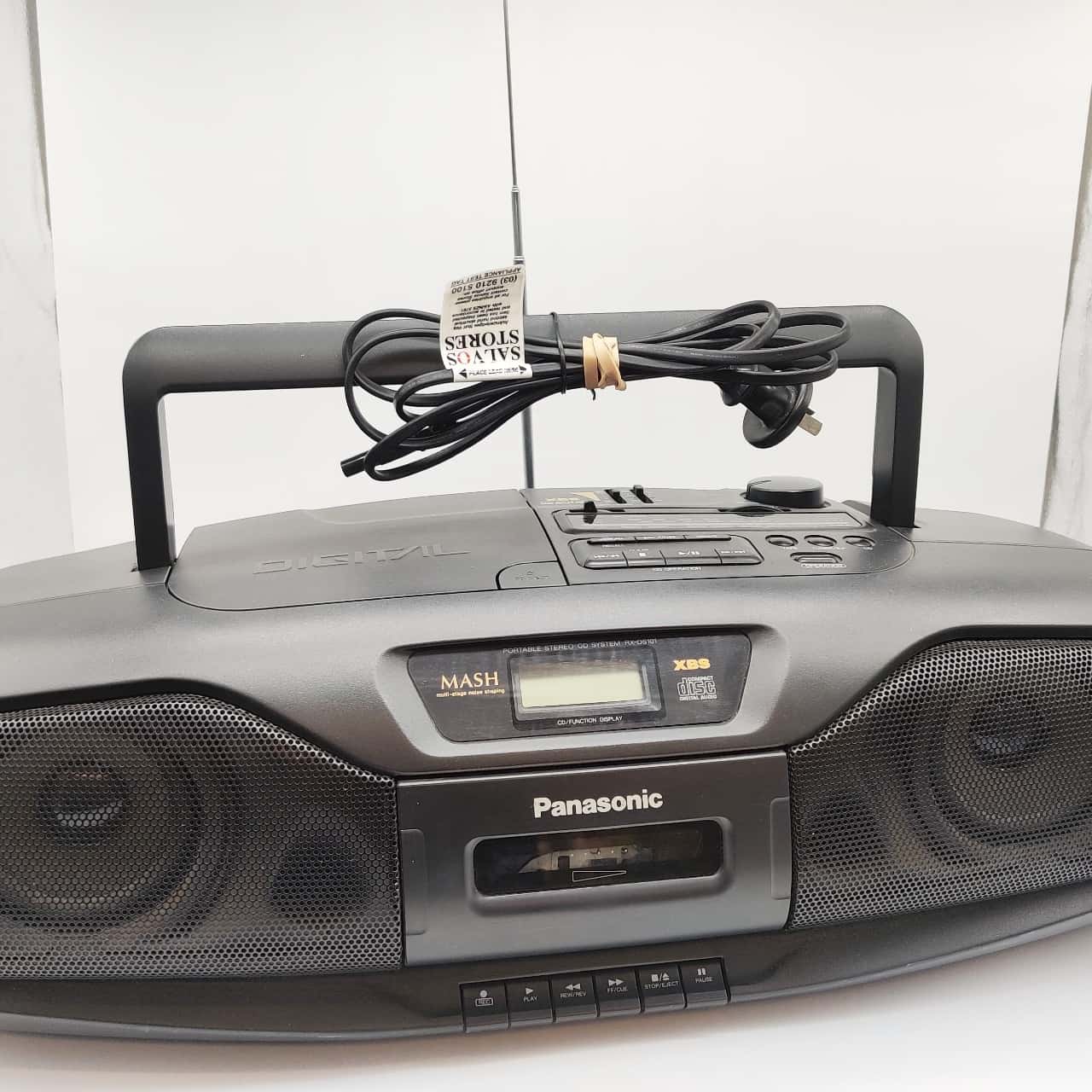 Panasonic RX-DS101 Stereo Boom Box For Radio, Tape Cassette & CD ...