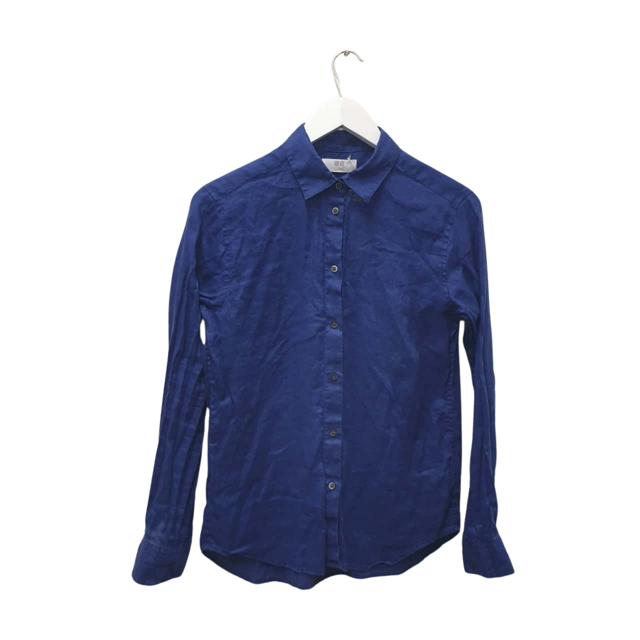Uniqlo Unisex Size S Long Sleeve Blue -100% Linen(s)
