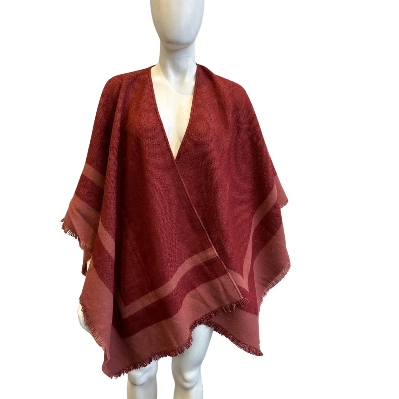 Reiss Women's One Size Poncho Maroon (s)