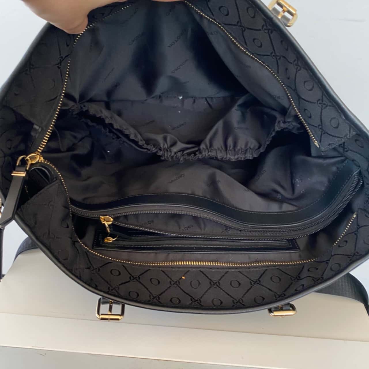 Oroton Black Canvas Nappy Bag(s)