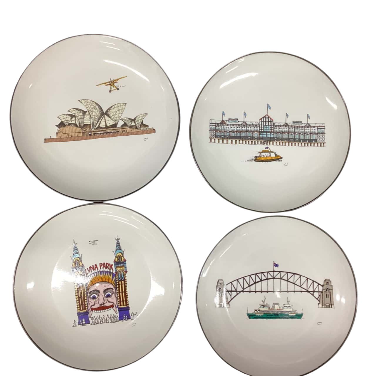 Squidinki Everyday Whimsy Canapé Plates set of 4(s)