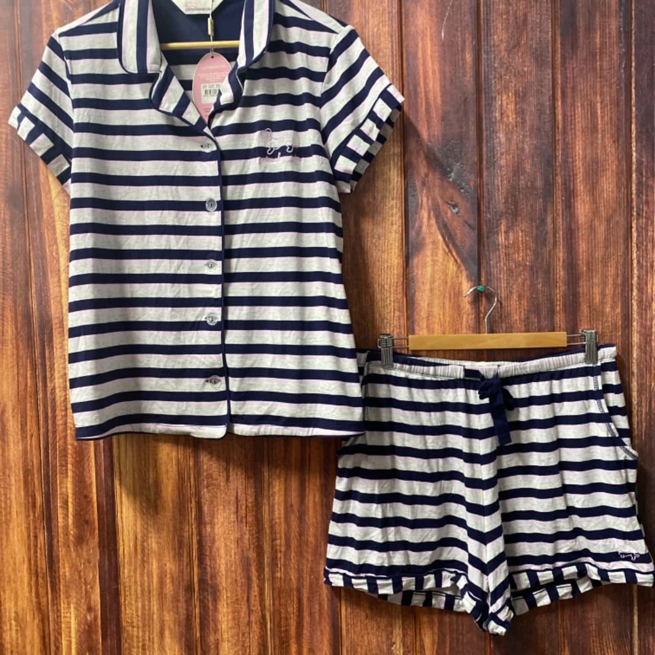Peter Alexander Size M Navy Blue / Pink / White pjs new (s)