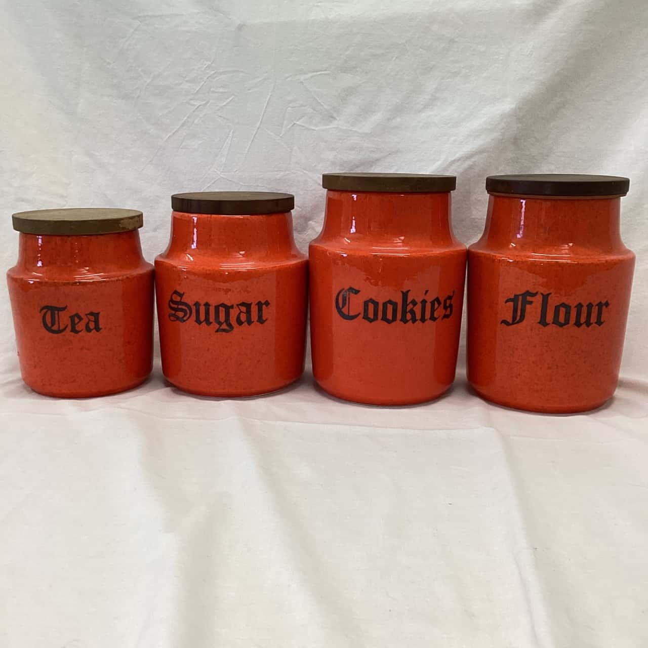 Vintage studio Anna ‘Fiana’ set of 4 retro kitchen canisters with lids ...
