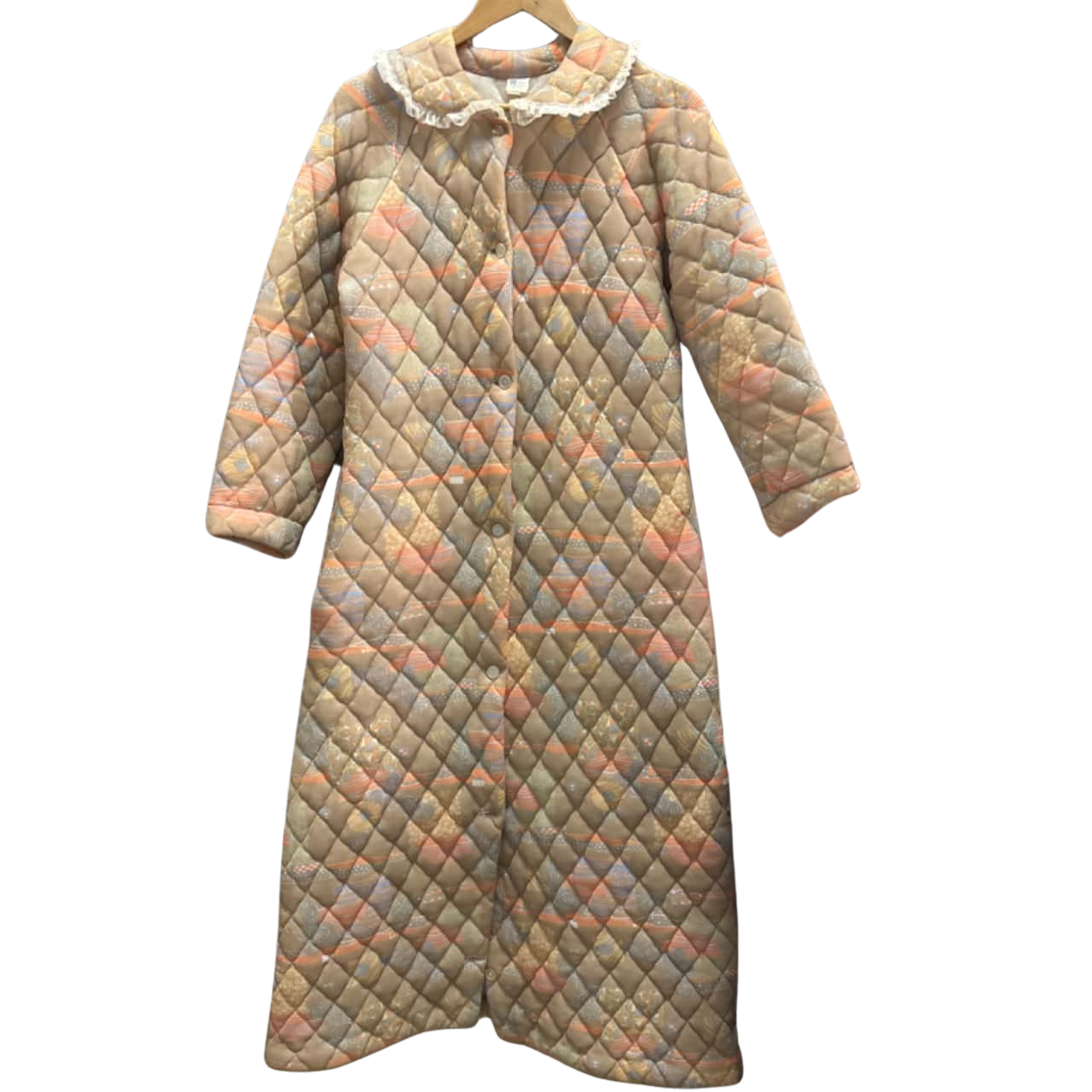 Womens vintage Quilted nylon Dressing Gown