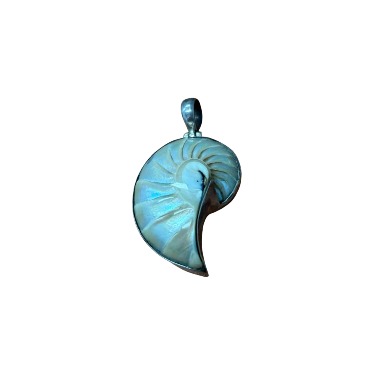 Vintage Shell Pendant Sterling Silver (s)