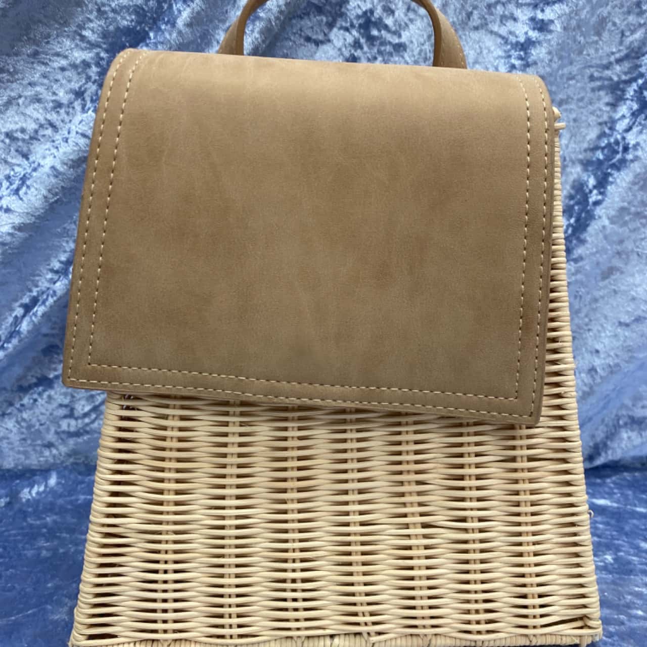 Seed Heritage Womens Tan Rattan Backpack (s)