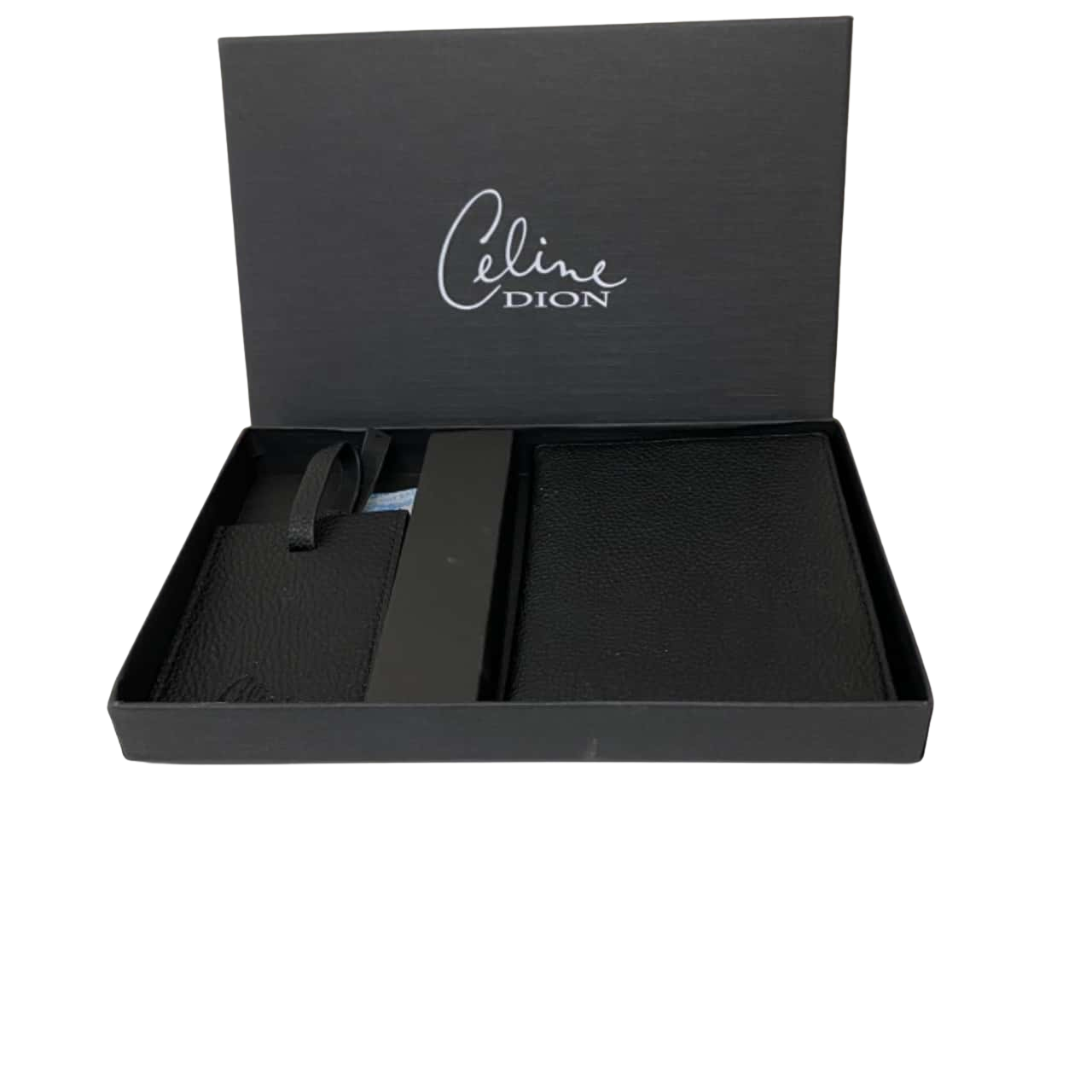 Celine Dion leather wallet & luggage tag set(s)