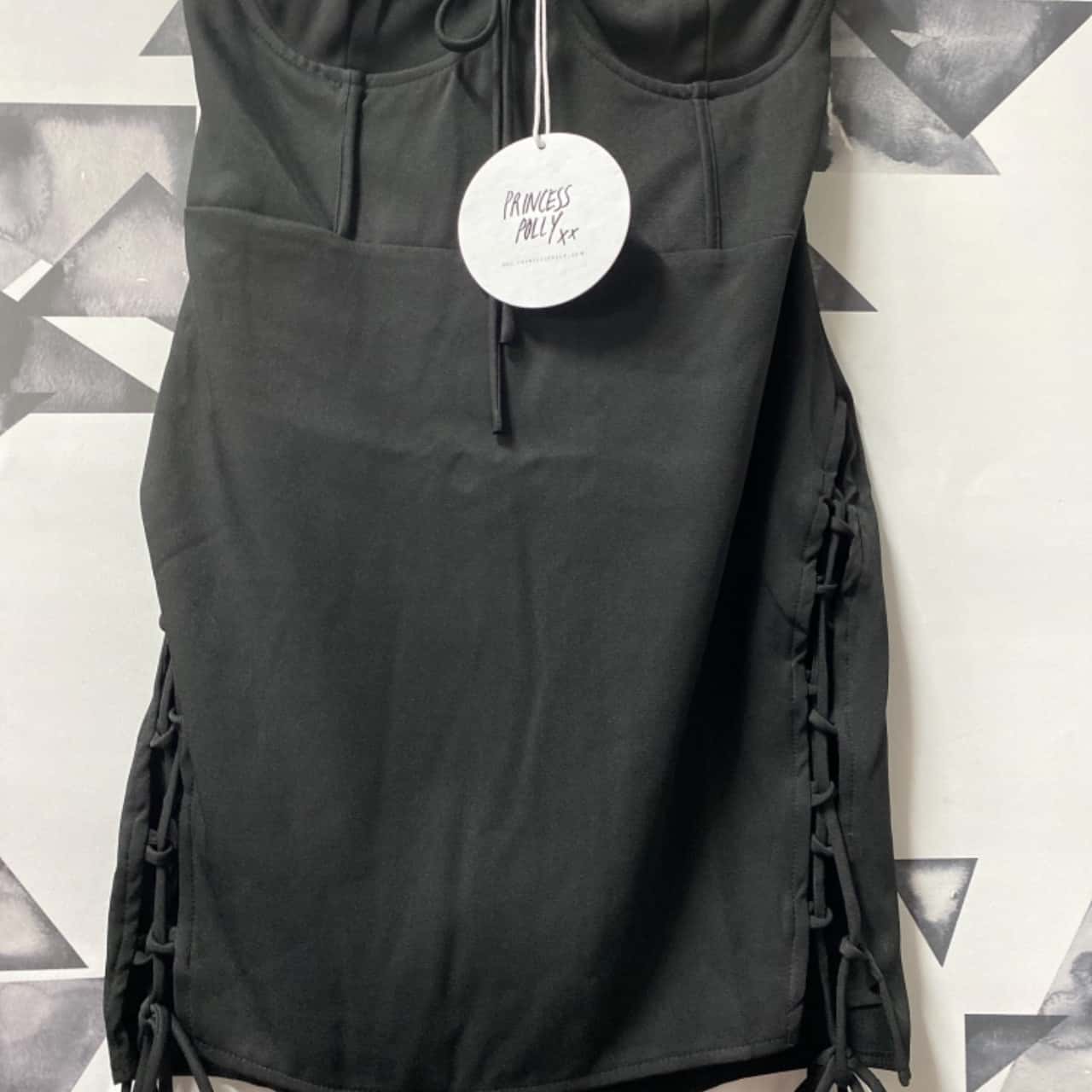 Princess Polly Size 12 Black mini dress new (s)