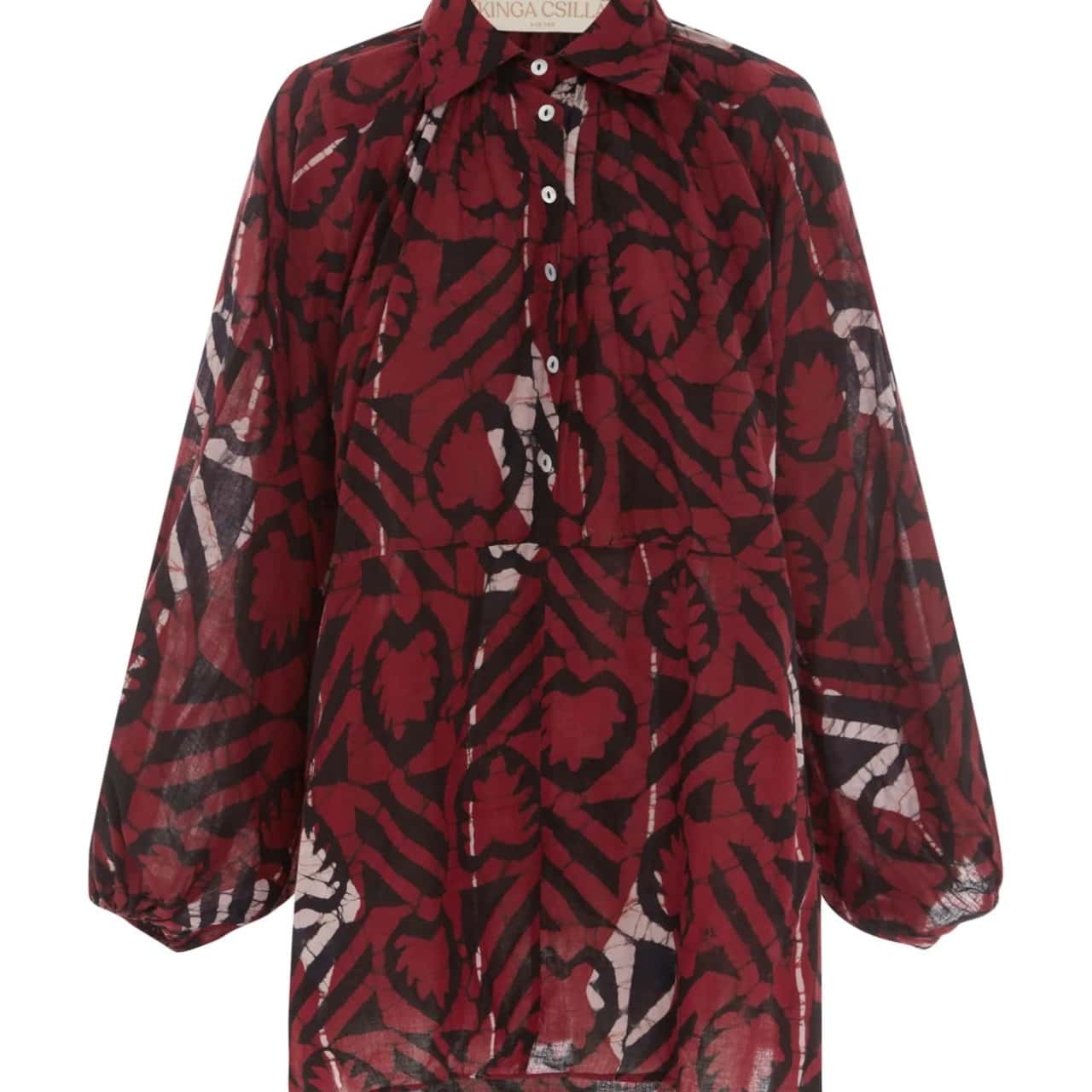 KINGA CSILLA Womens Size 6 Long Sleeve Black / Red