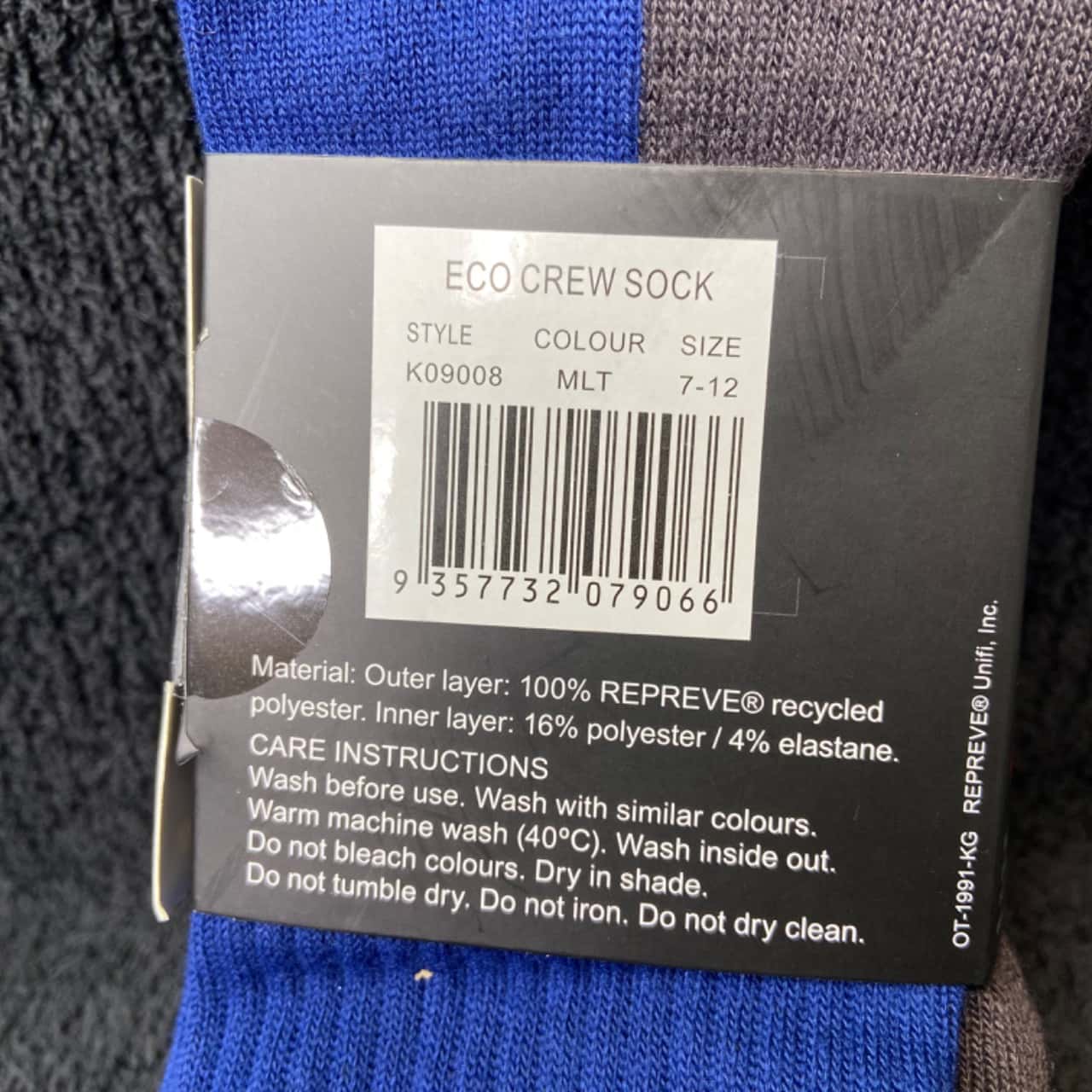 King Gee Mens Size 7-12 Eco Crew Sock 3 Pack Assorted Colours(s)