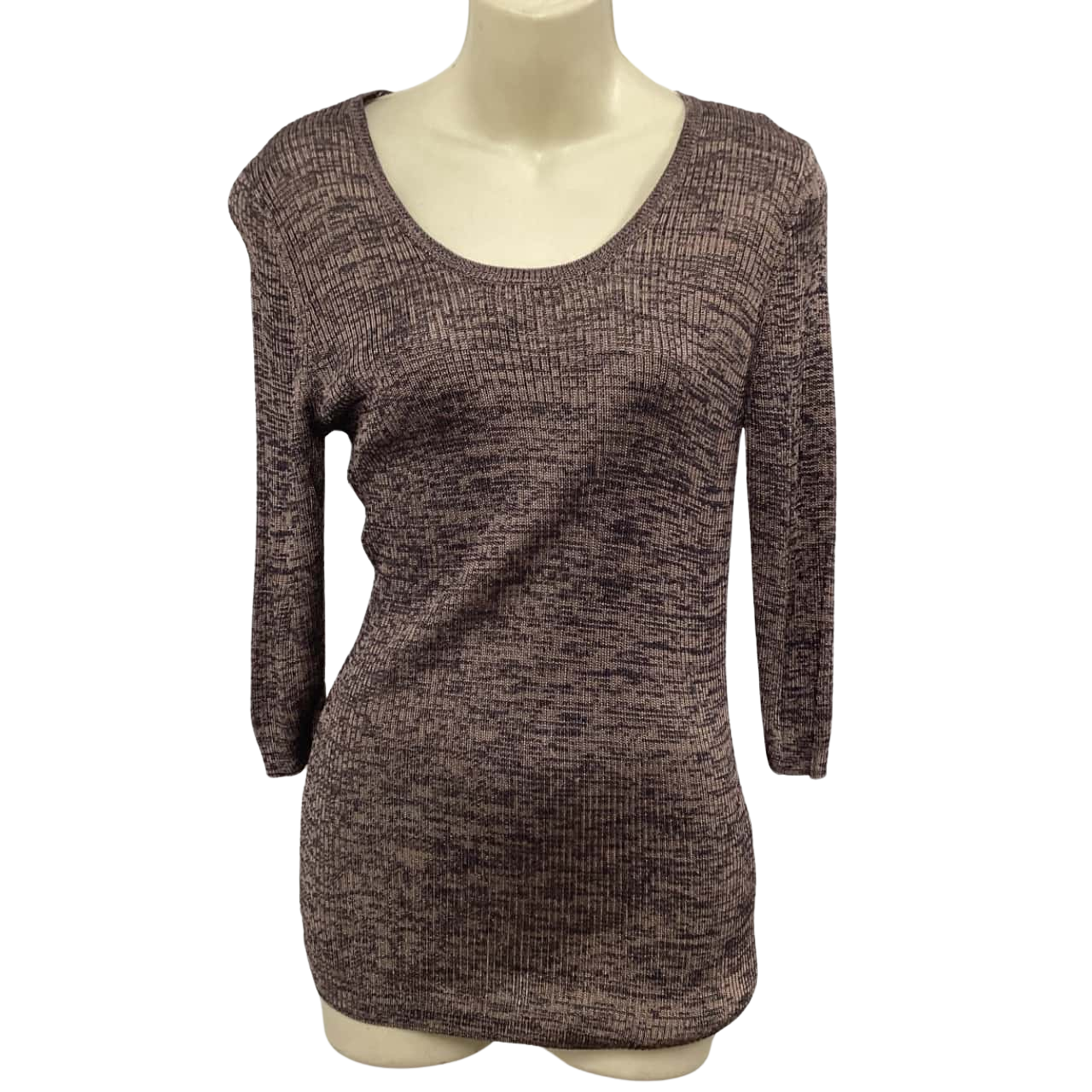 David Lawrence Womens Size L 3/4 Sleeve knitted top VGUC except for ...