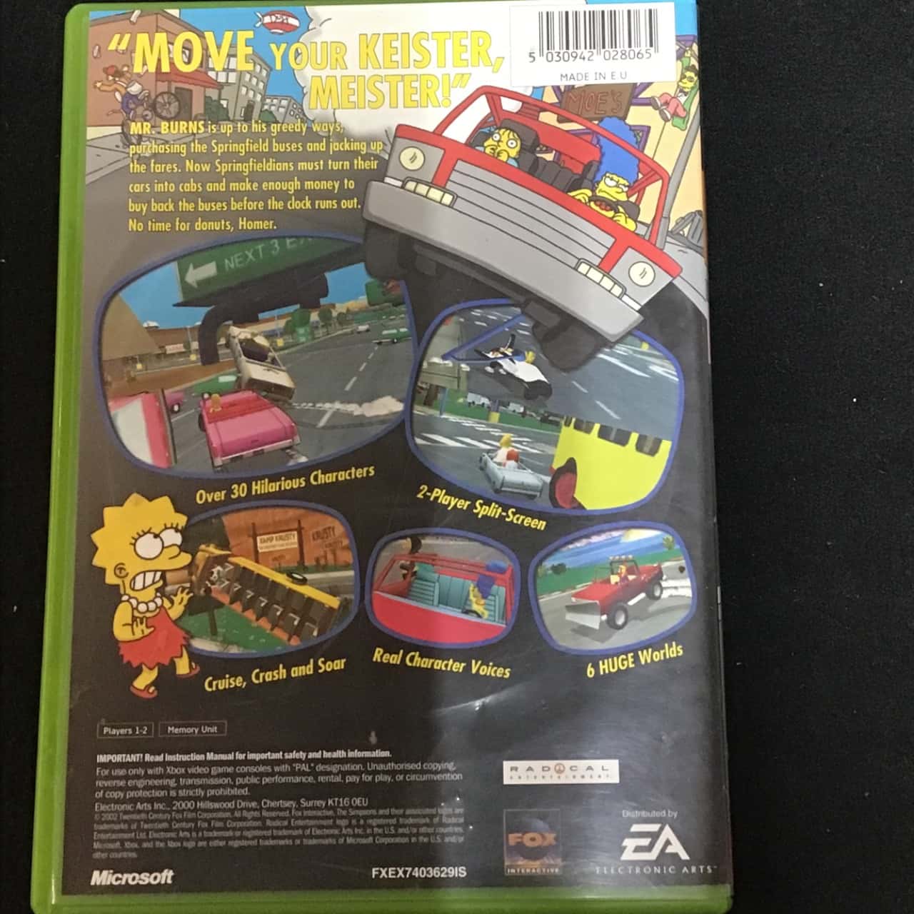 The Simpson Road Rage Xbox Game(s) - Used Fair | Salvos Stores