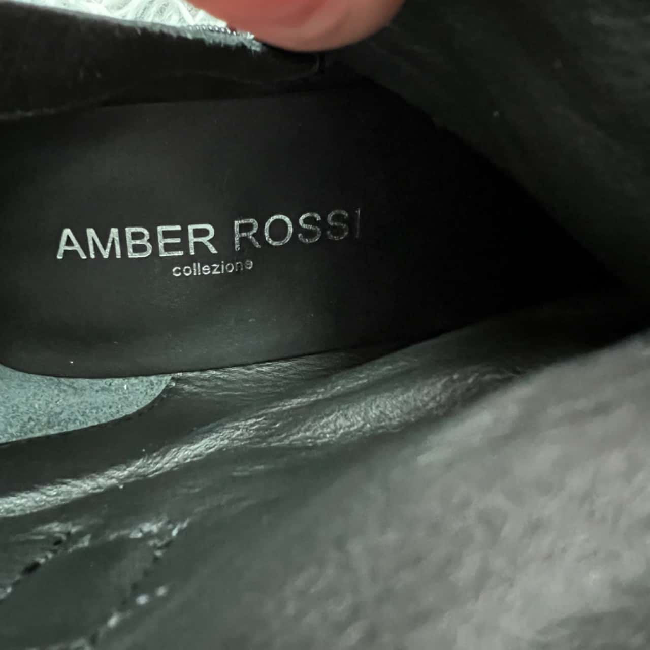 REDUCED AMBER ROSSI MADE IN ITALY LEATHER Ladies Black Suede Boots with ...