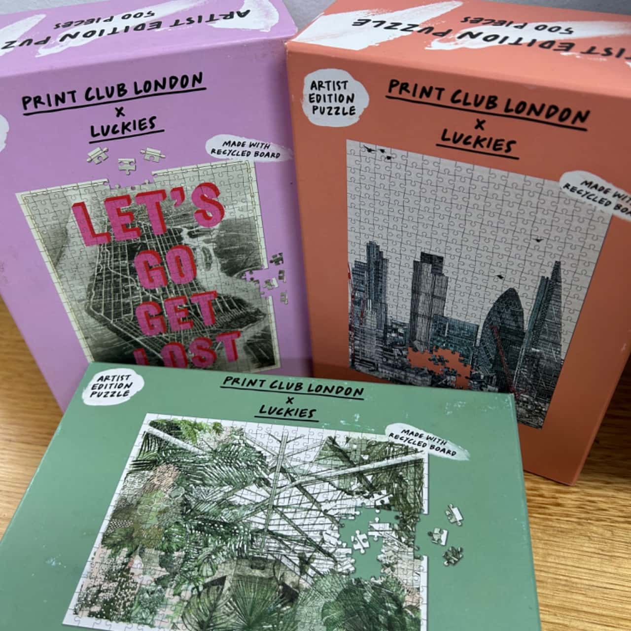 Print club London x Luckies Artist edition x3 puzzles