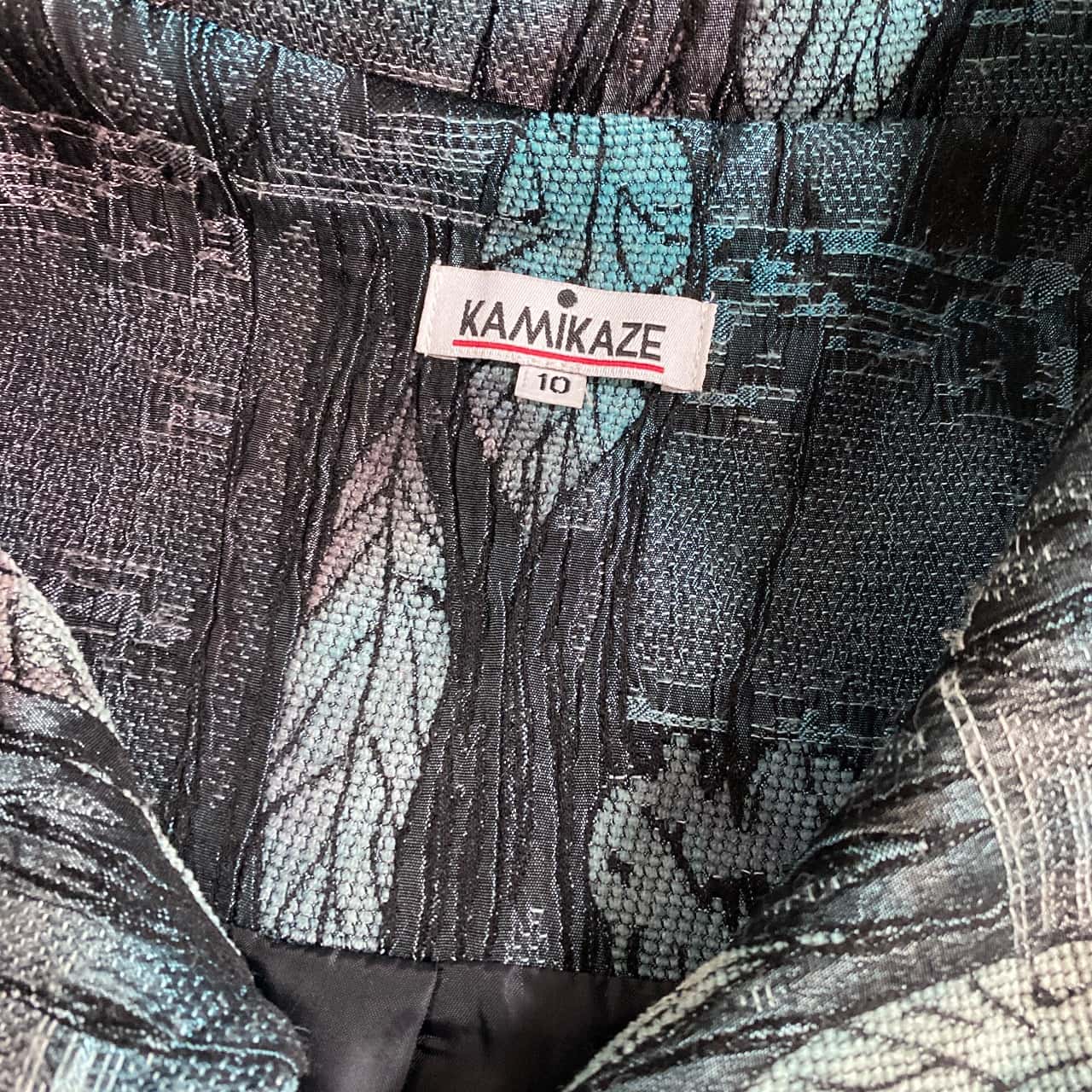 Womens Size 10 Kamikaze Trenchcoat Blue Multicoloured