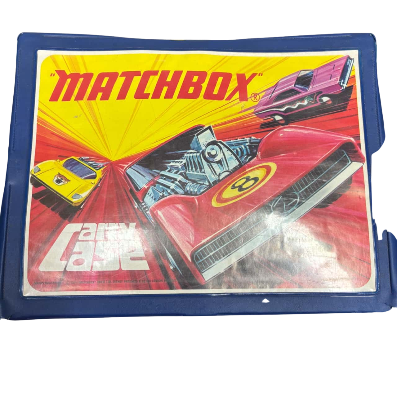 Vintage Matchbox 1971 car carry case w/4 trays & cars(s)
