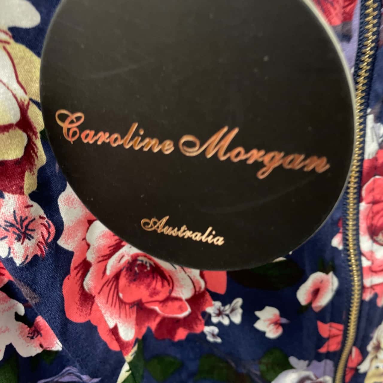 Caroline Morgan Womens Size 12 Sleeveless Dress Blue / Floral ...