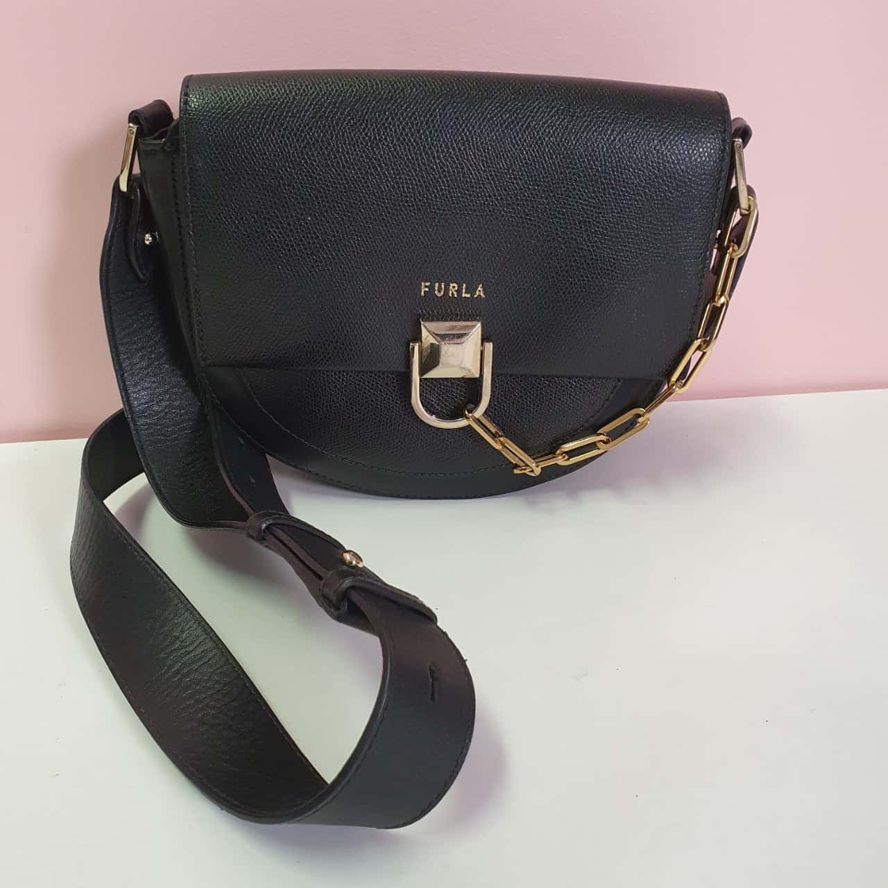 Furla Women's Miss Mimi Mini Crossbody Leather Bag Black (s)