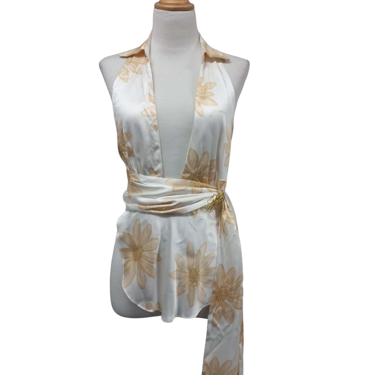 NEW WITH TAGS RRP$379 Johnasen Womens Size S Backless Halter Neck Top ...