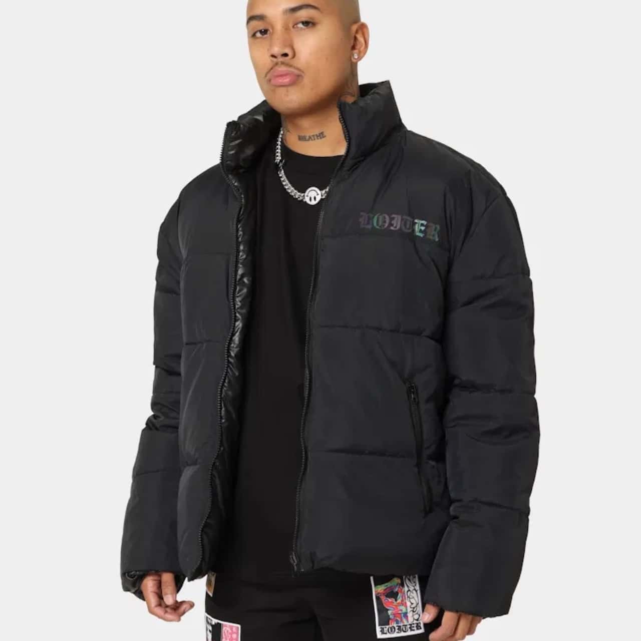 Loiter Mens Size L Puffer Black (s)