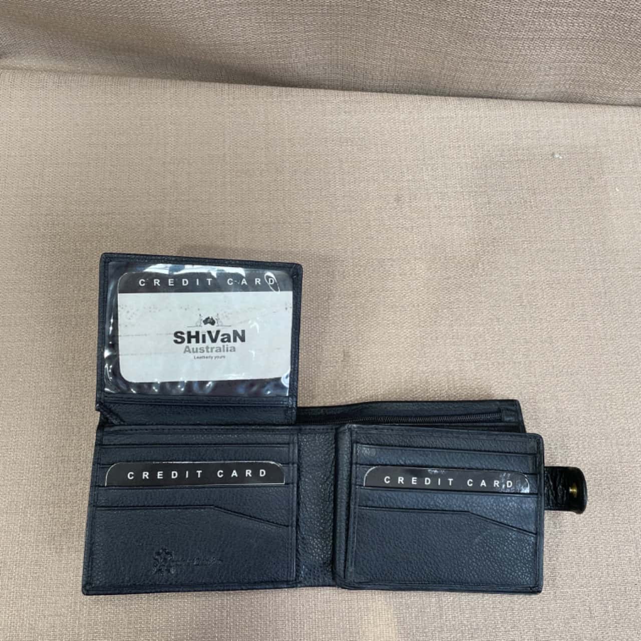 Mens Shivan Black Leather Wallet (s)