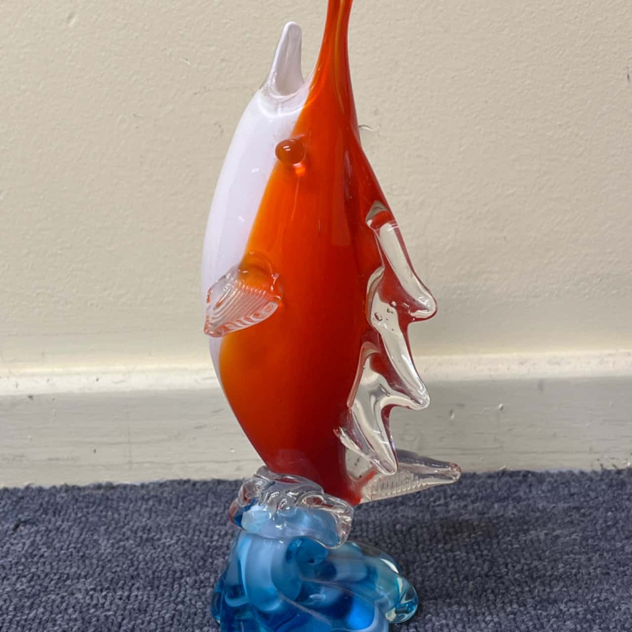 Vintage glass swordfish sculpture